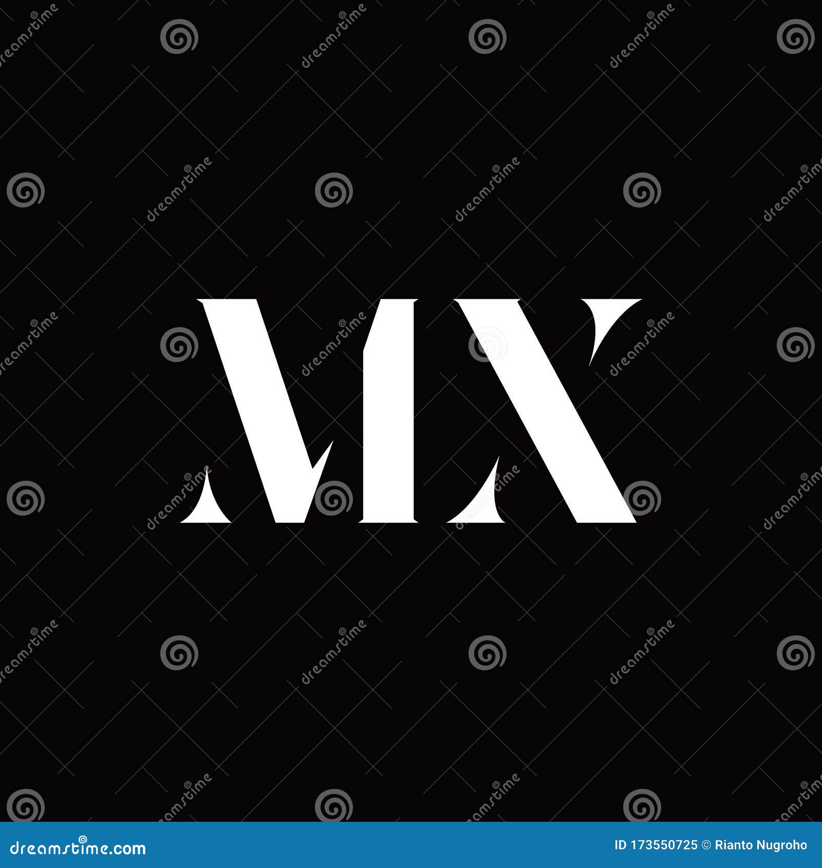 MX Logo Letter Initial Logo Designs Template Stock Vector ...