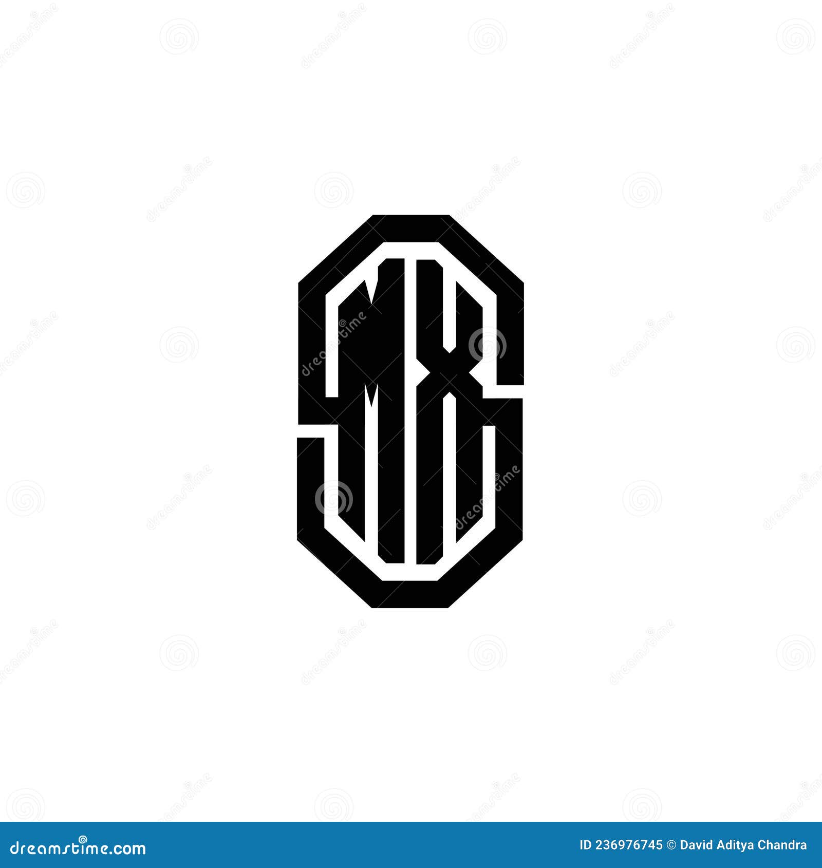 MX Logo Modern Vintage Monogram Style Stock Vector - Illustration of ...