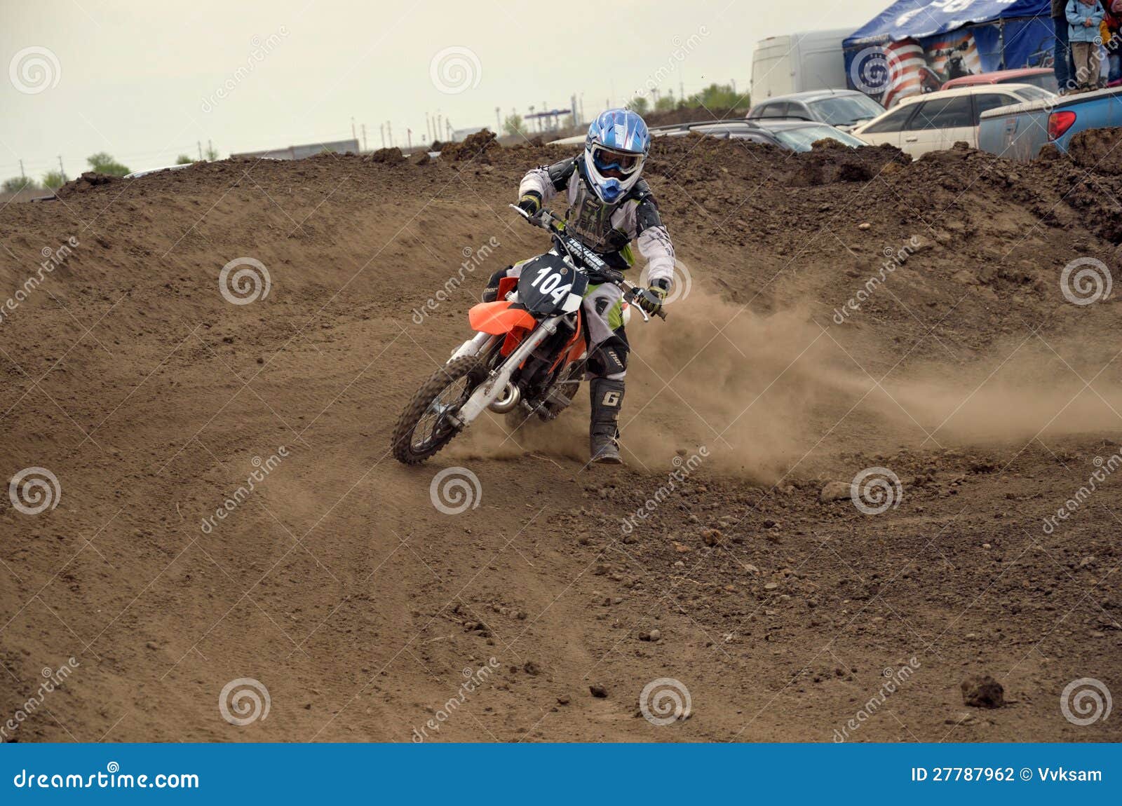 MX Racer Boy Performs the Rotation on a Motorcycle Editorial ...