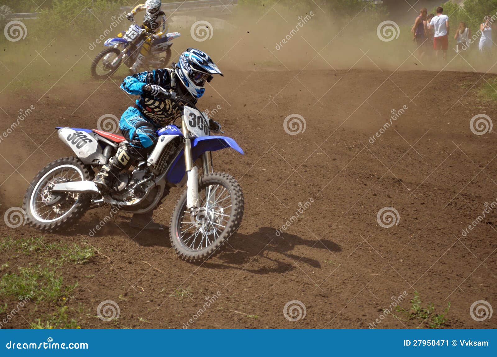 MX Rider on Motorcycle is Accelerating at the Exit Editorial Photo ...