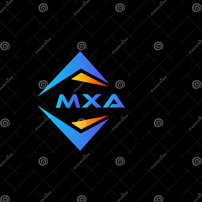 MXA Abstract Technology Logo Design on Black Background. MXA Creative ...