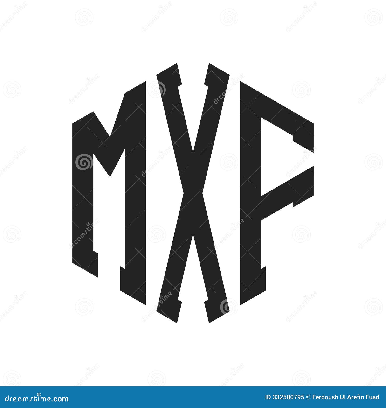 MXF Logo Design. Initial Letter MXF Monogram Logo Using Hexagon Shape ...