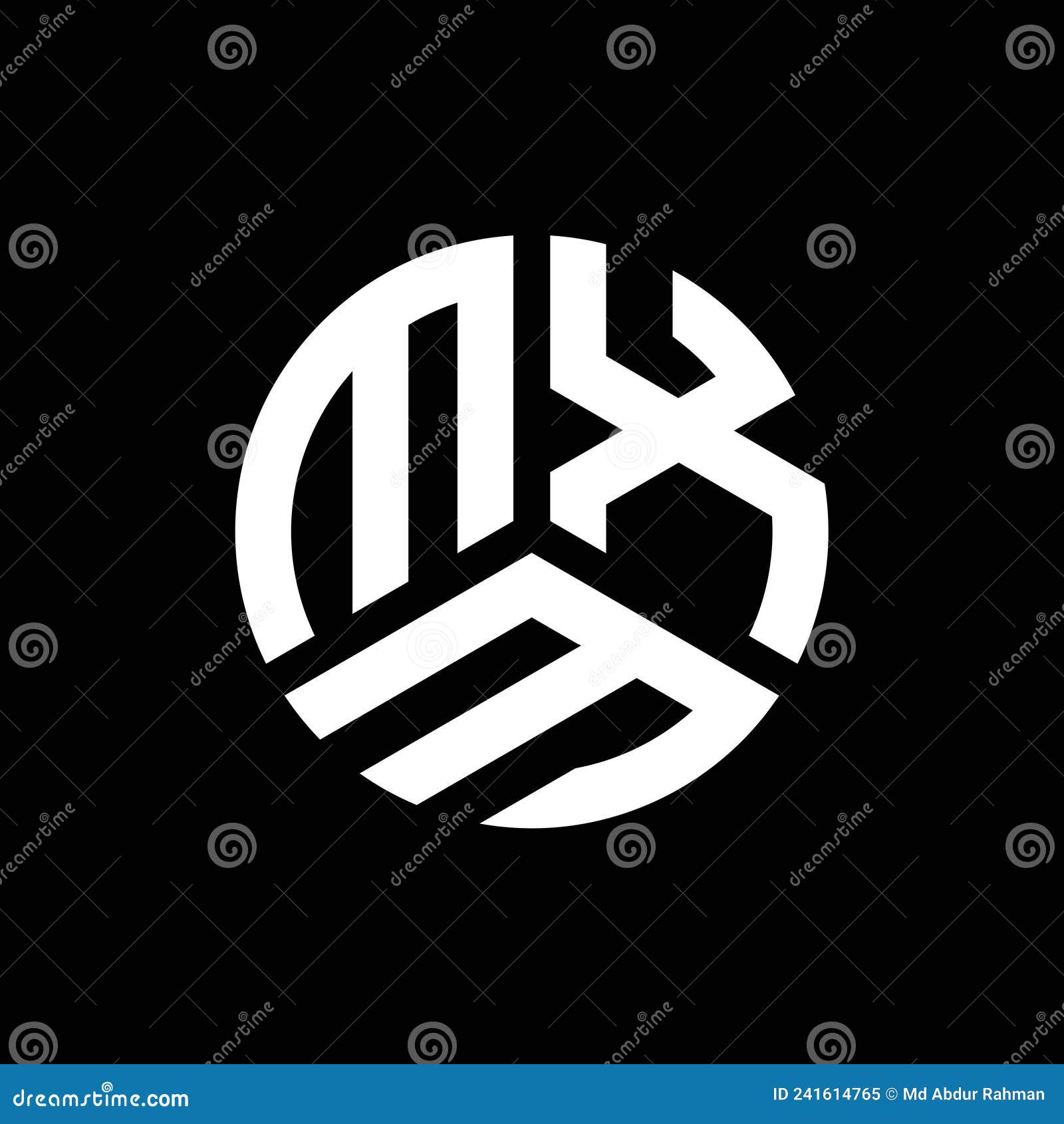 MXM Letter Logo Design on Black Background. MXM Creative Initials ...
