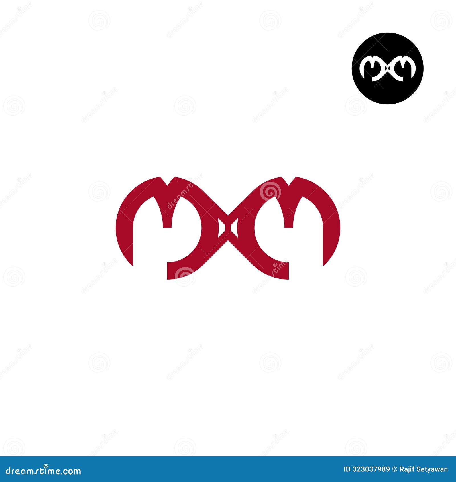 MXM Logo Letter Monogram Design Circular Stock Vector - Illustration of ...