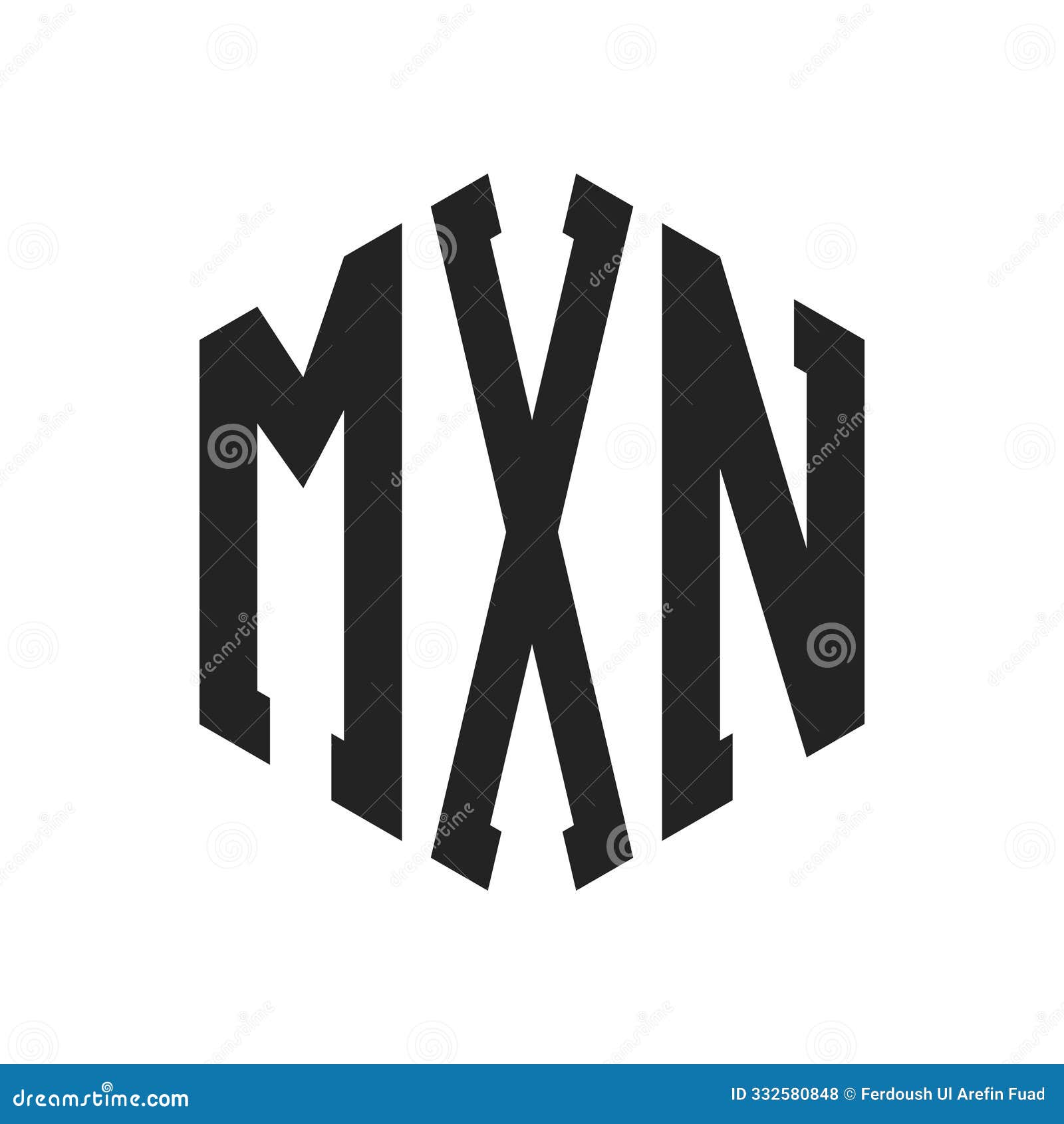 MXN Logo Design. Initial Letter MXN Monogram Logo Using Hexagon Shape ...