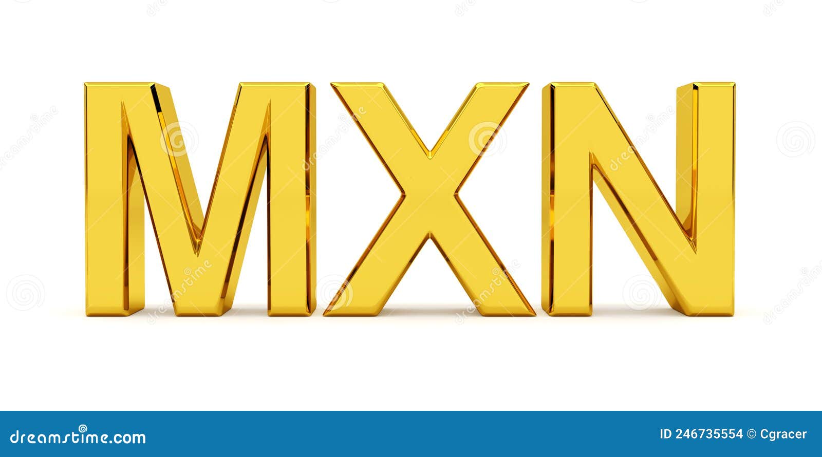 MXN Mexican Peso Currency Code Stock Illustration - Illustration of ...