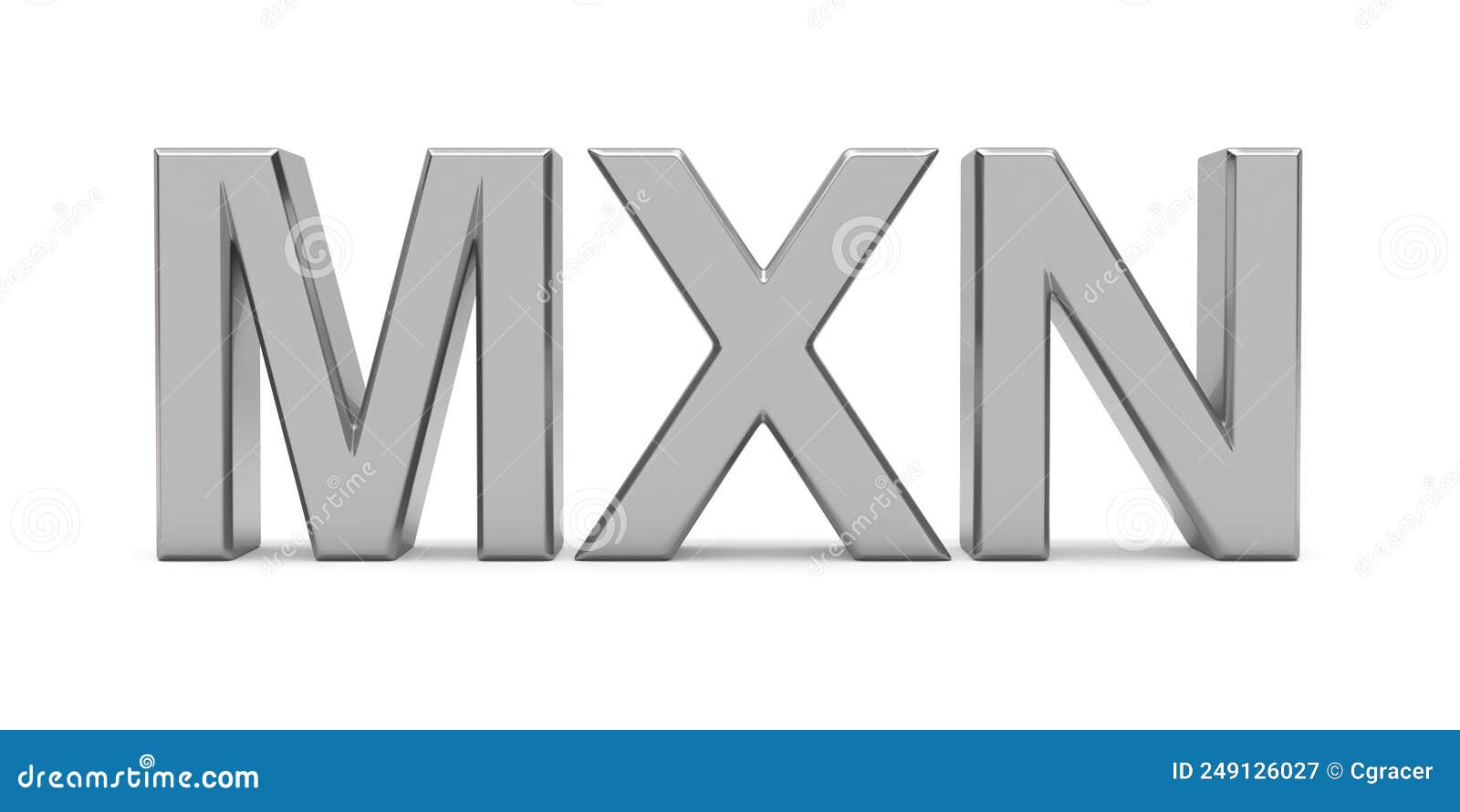 MXN Mexican Peso Currency Code Stock Illustration - Illustration of ...