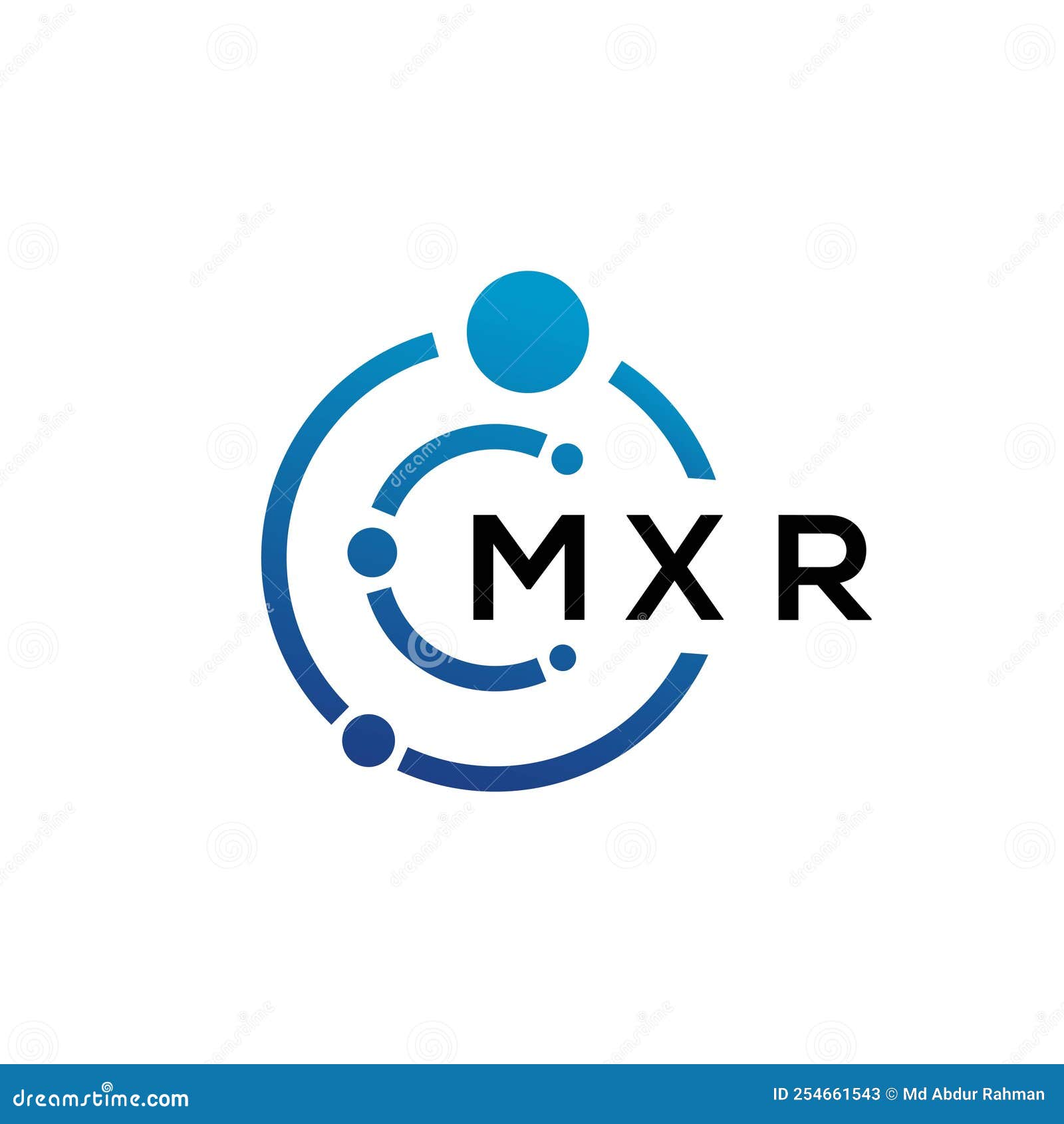 MXR Letter Technology Logo Design on White Background. MXR Creative ...