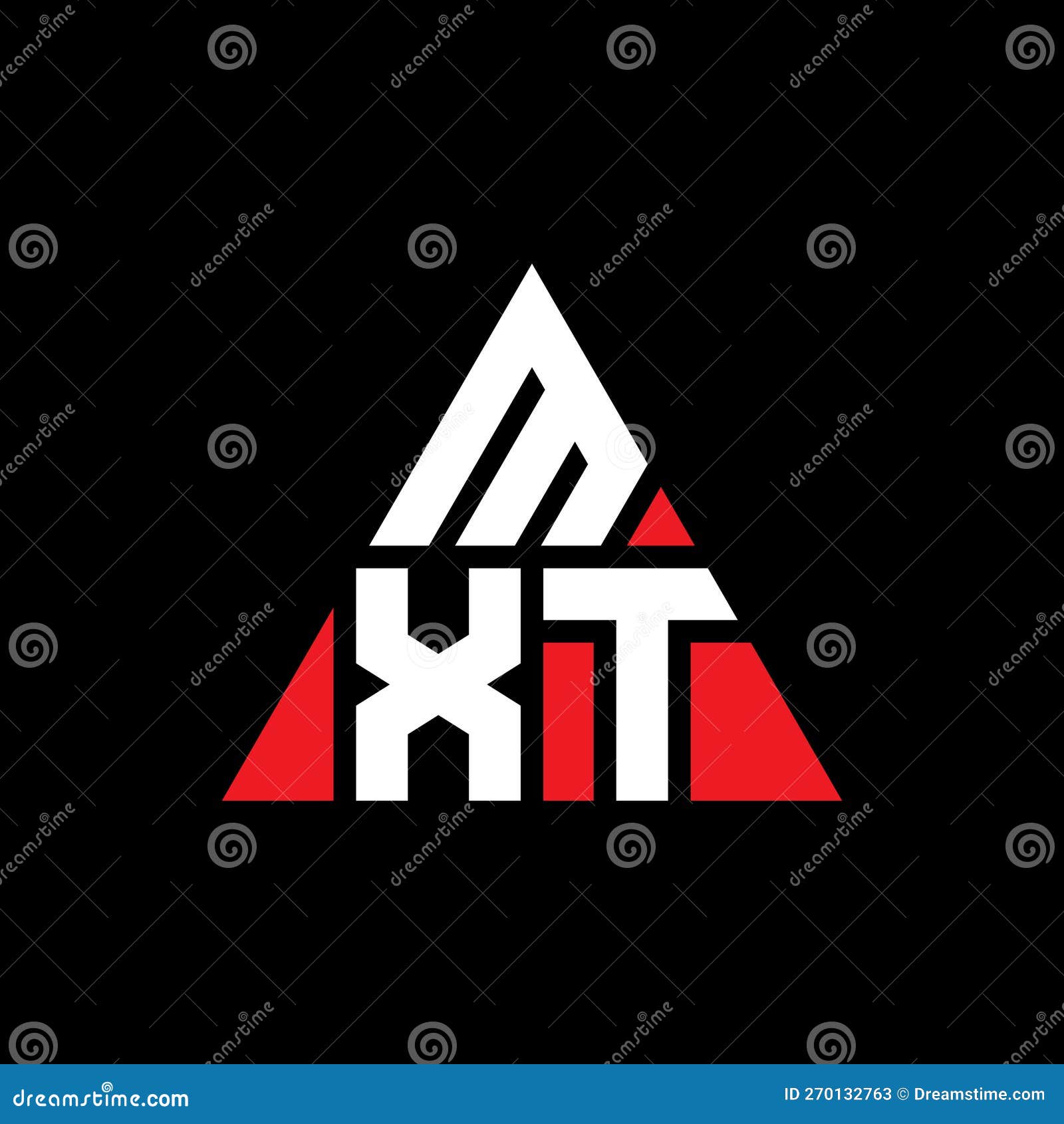 MXT Triangle Letter Logo Design with Triangle Shape. MXT Triangle Logo ...