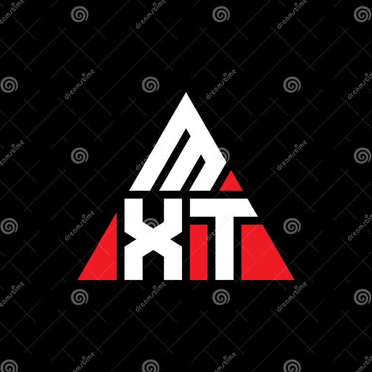 MXT Triangle Letter Logo Design with Triangle Shape. MXT Triangle Logo ...
