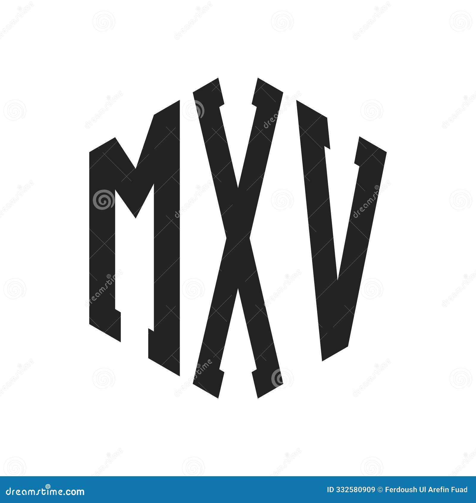 MXV Logo Design. Initial Letter MXV Monogram Logo Using Hexagon Shape ...