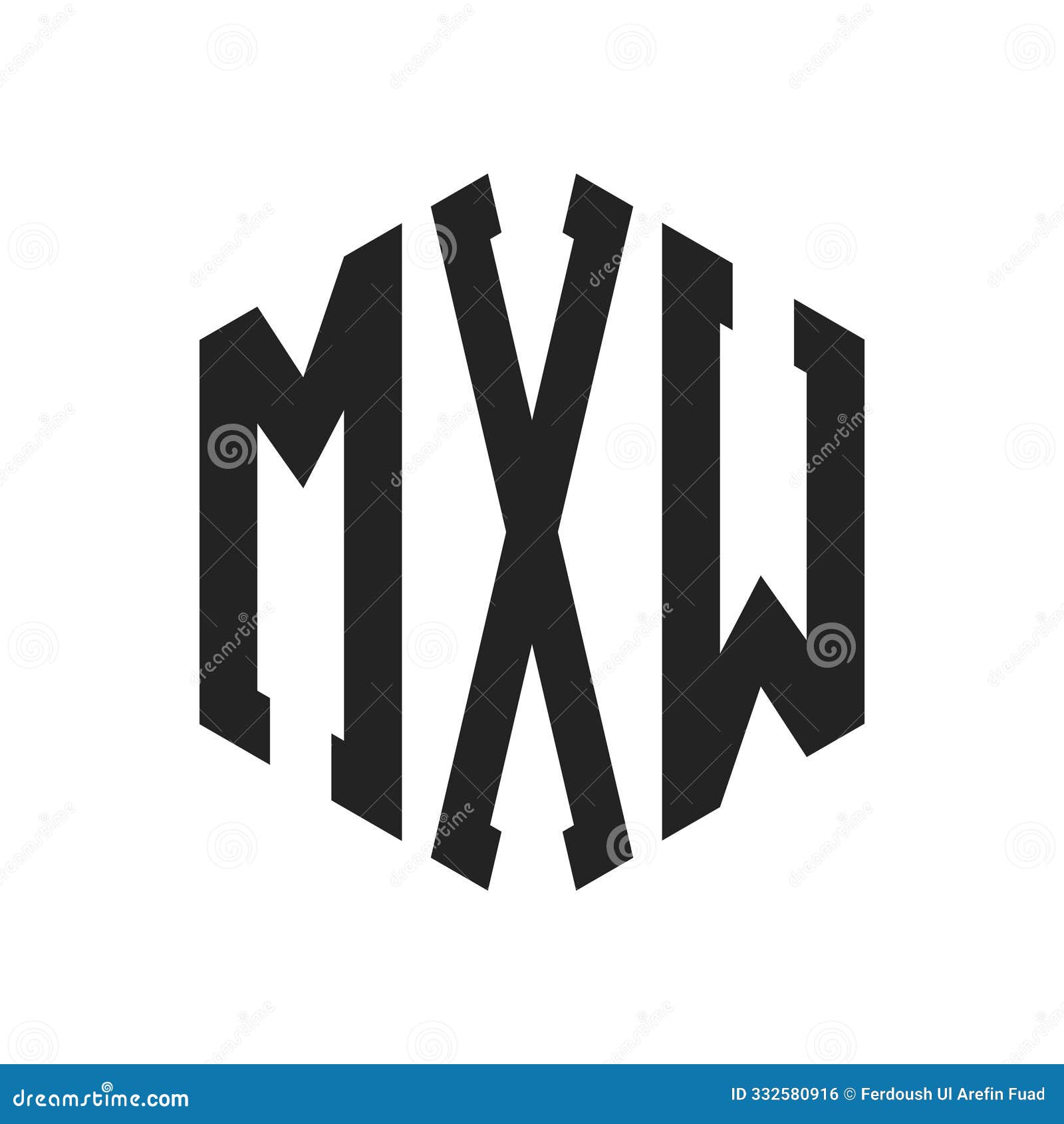 MXW Logo Design. Initial Letter MXW Monogram Logo Using Hexagon Shape ...