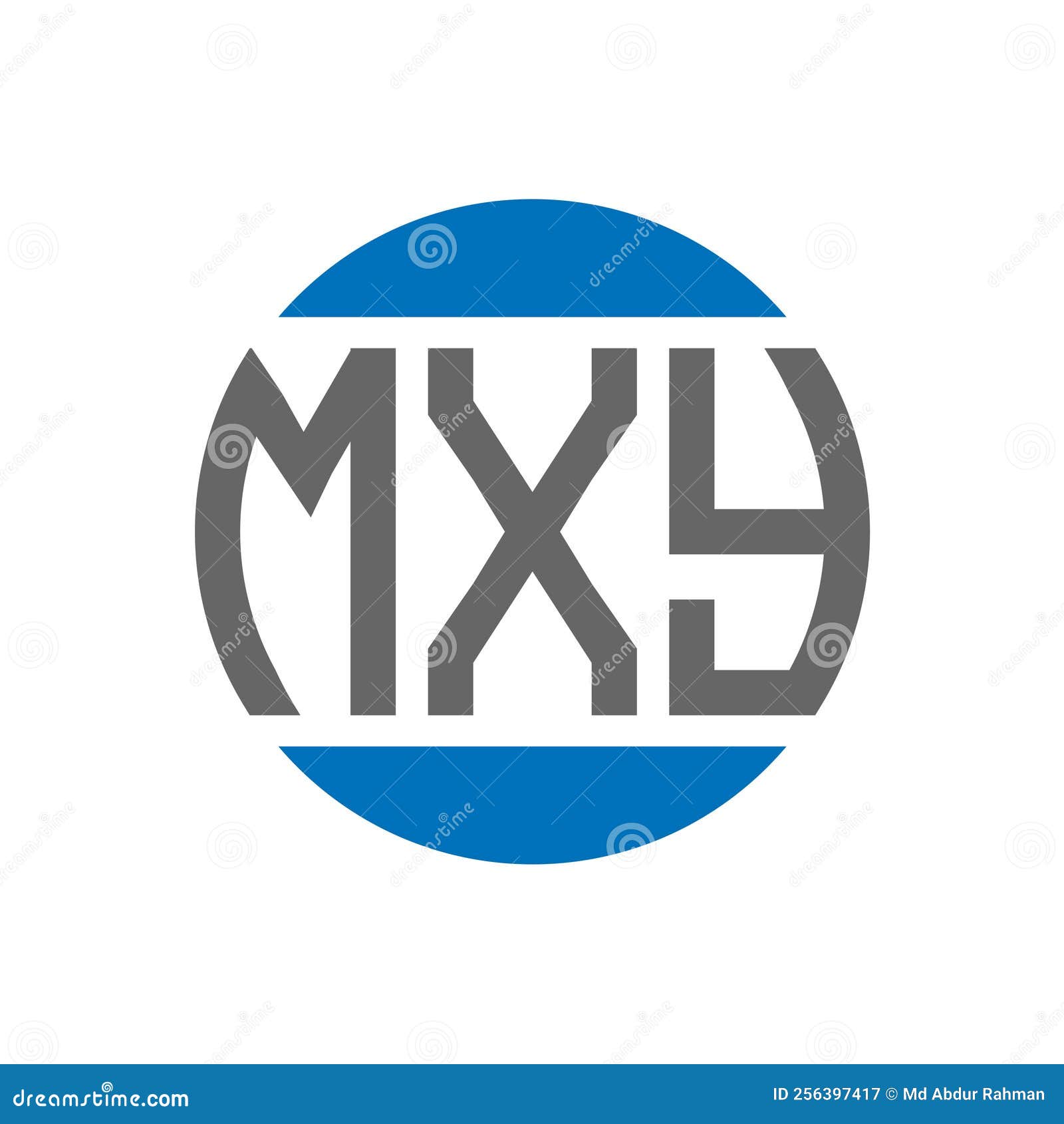 MXY Letter Logo Design on White Background. MXY Creative Initials Circle Logo Concept Stock ...