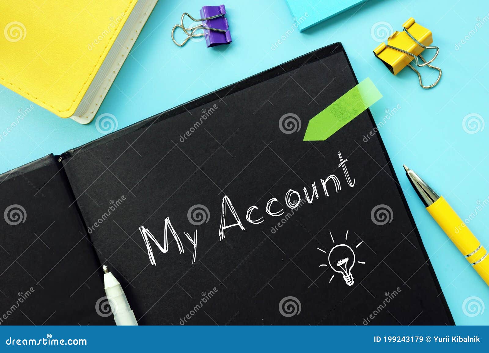 My Account S Sign on the Piece of Paper Stock Image - Image of internet ...