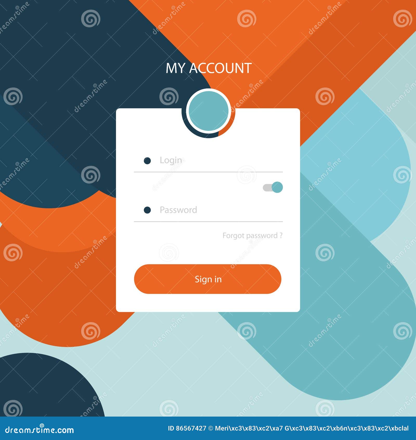 My account user interface stock illustration. Illustration of button ...