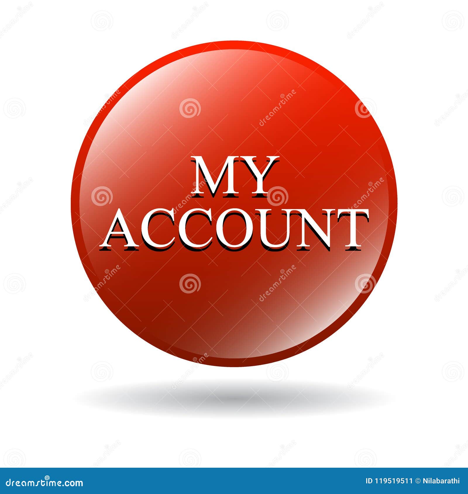 My account web button stock illustration. Illustration of item - 119519511