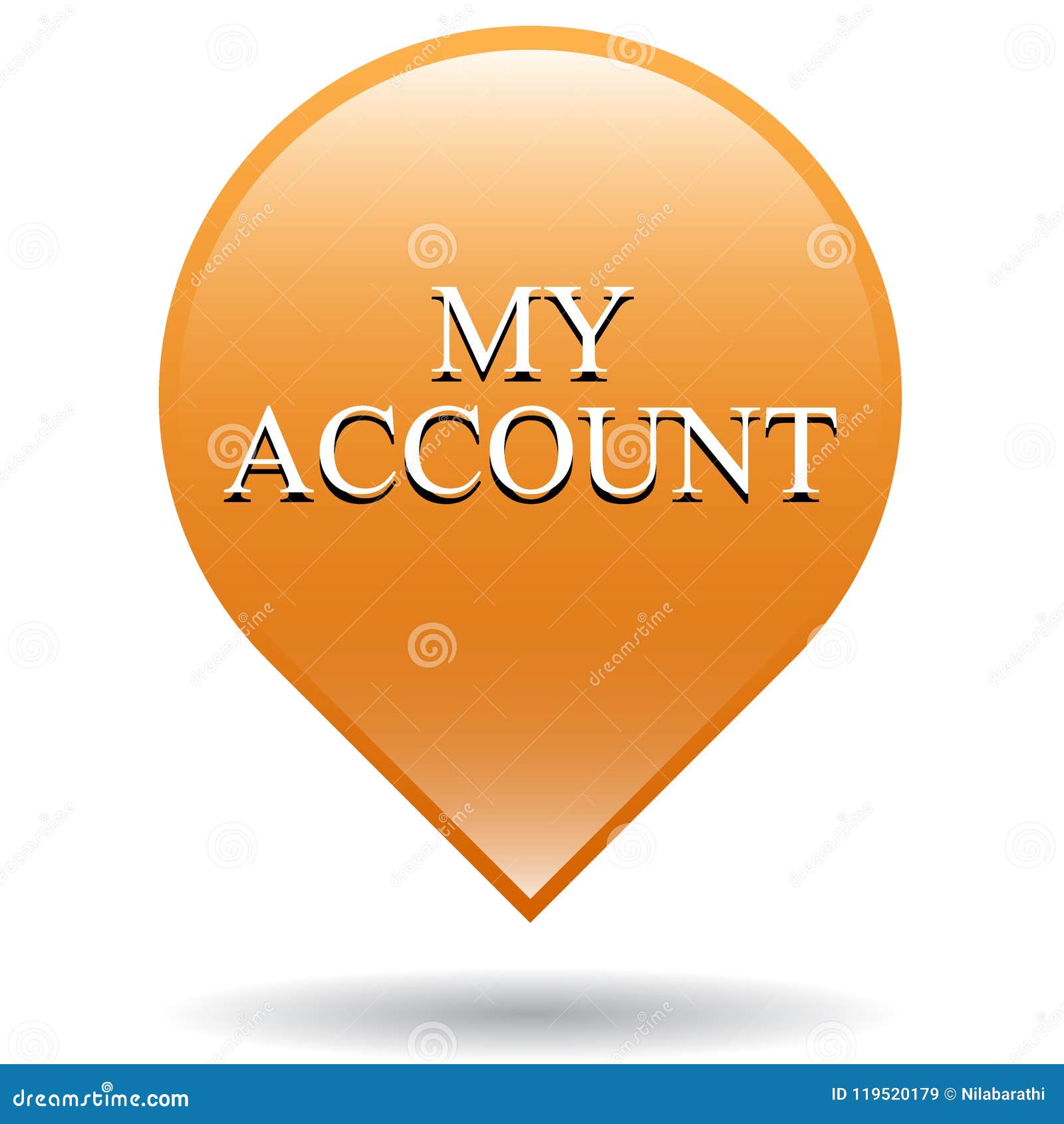 My account web button stock illustration. Illustration of bright ...