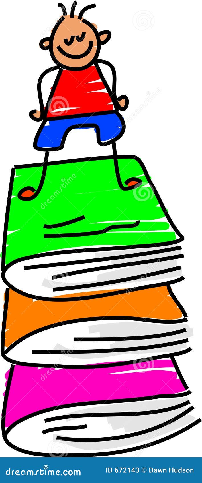 My books stock illustration. Illustration of nursery, educational - 672143