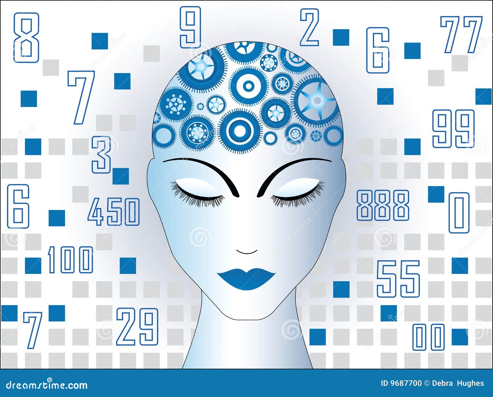 My brain is working stock vector. Illustration of accounting - 9687700