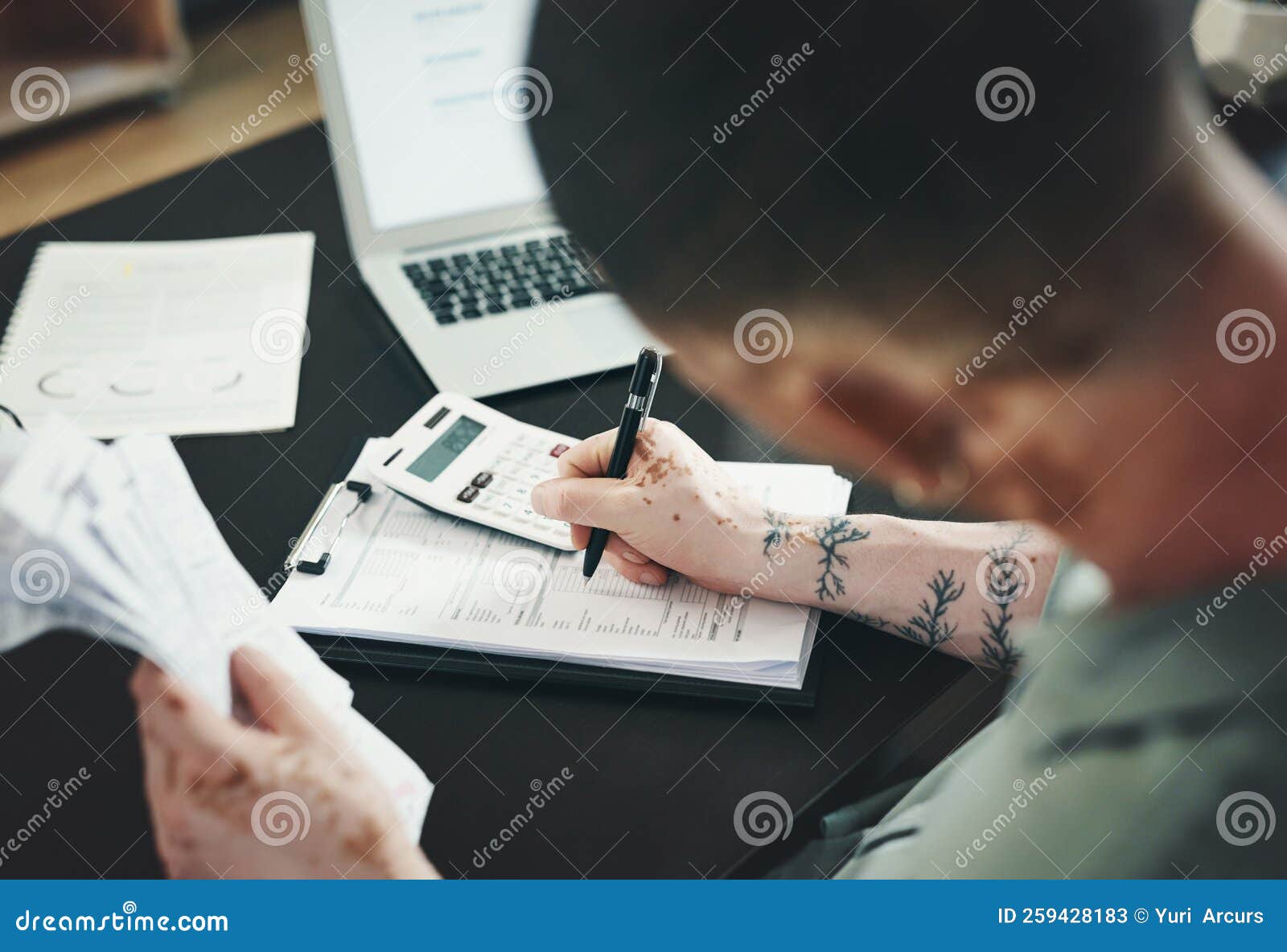 Are My Calculations Correct. an Unrecognizable Businessman Doing ...