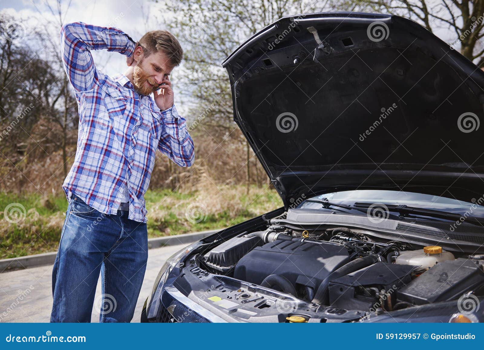 My car is broken stock image. Image of failure, male - 59129957