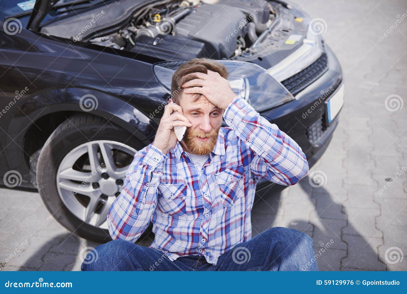 My car is broken stock photo. Image of confused, driver - 59129976