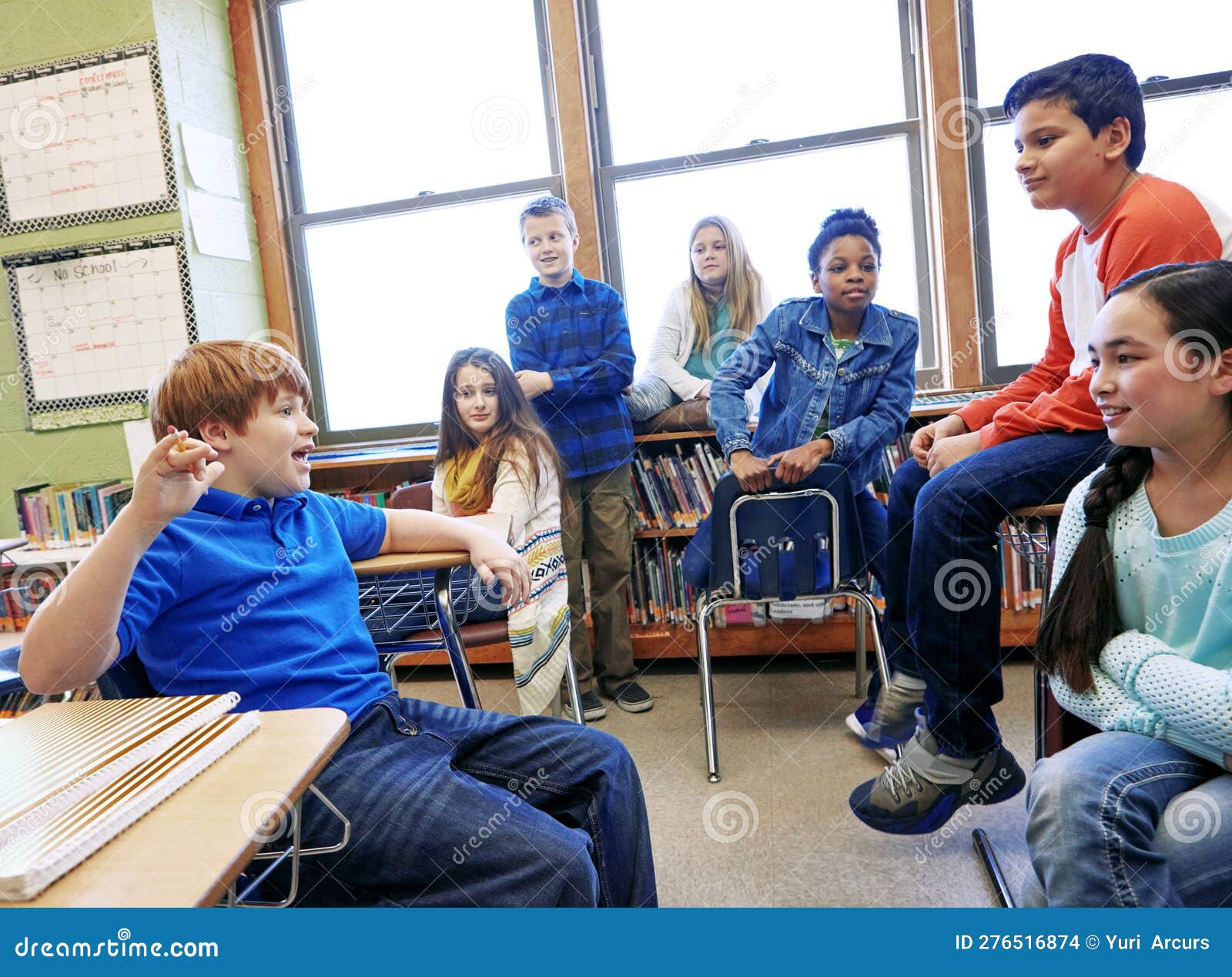 My Classmates are the Best. a Group of Elementary School Children ...