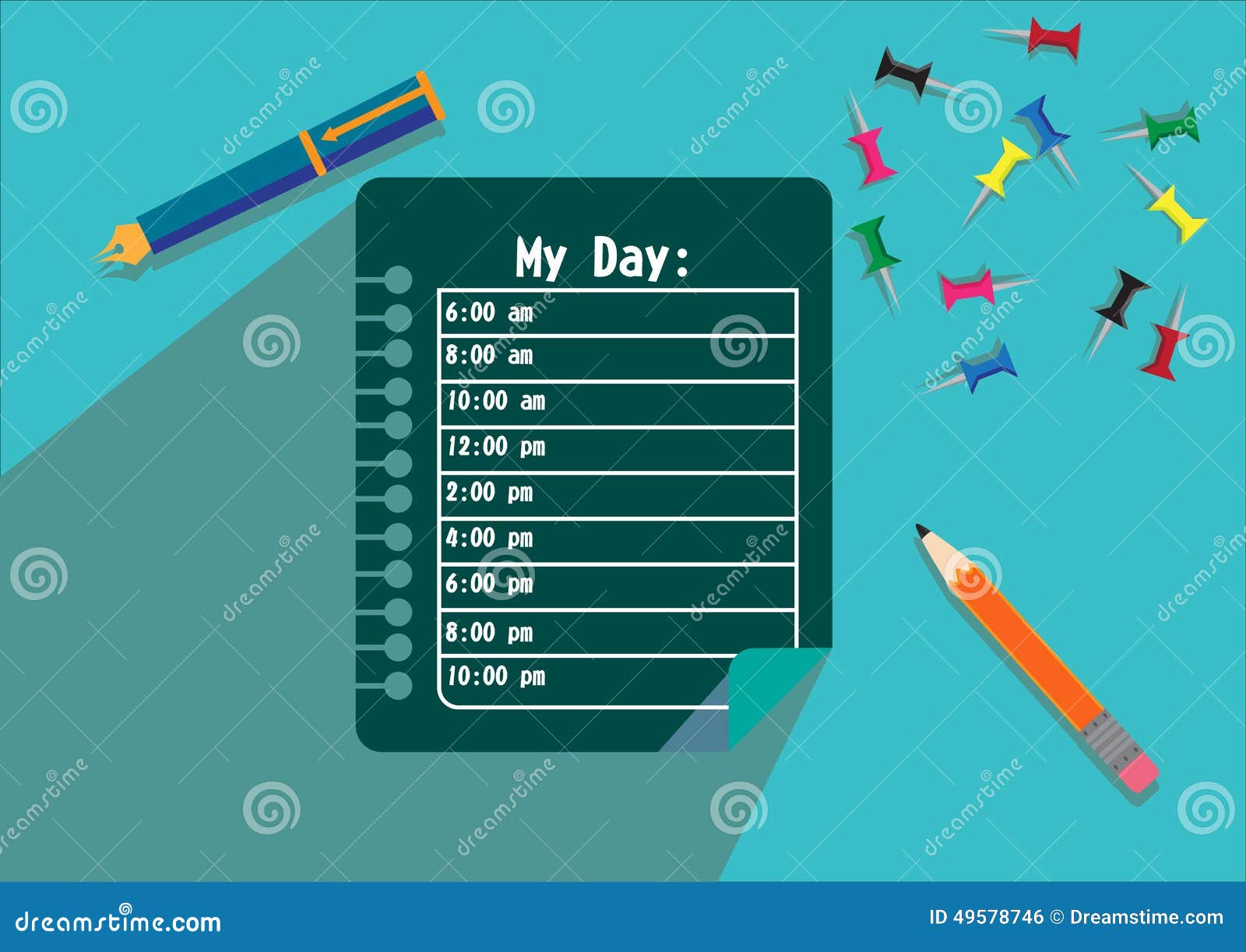 My day stock illustration. Illustration of business, binder - 49578746