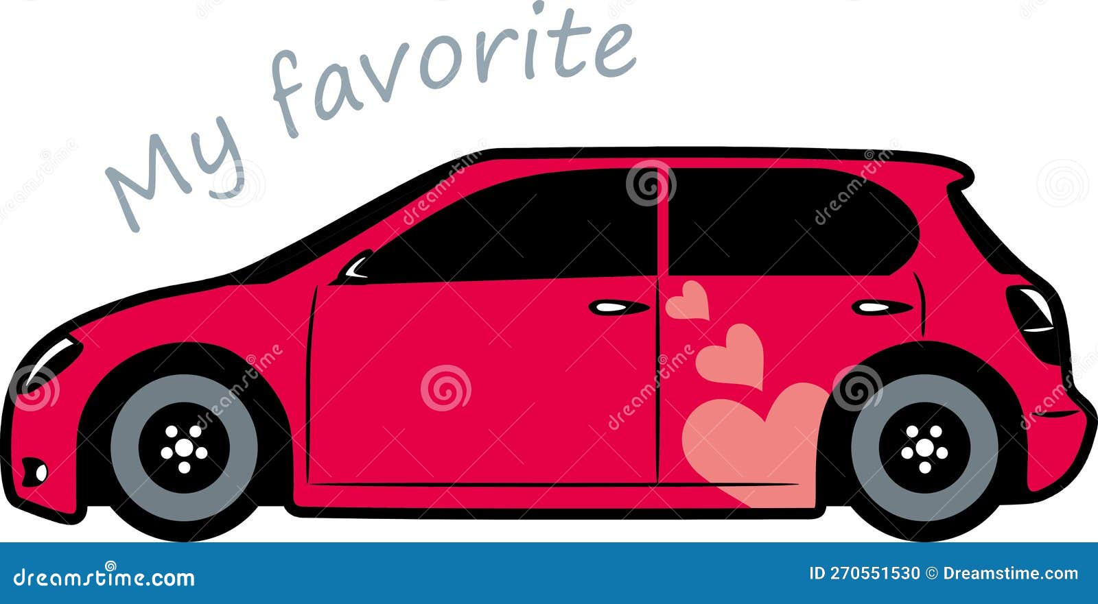 My Favorite Car. Simple Design Stock Vector - Illustration of lifestyle ...
