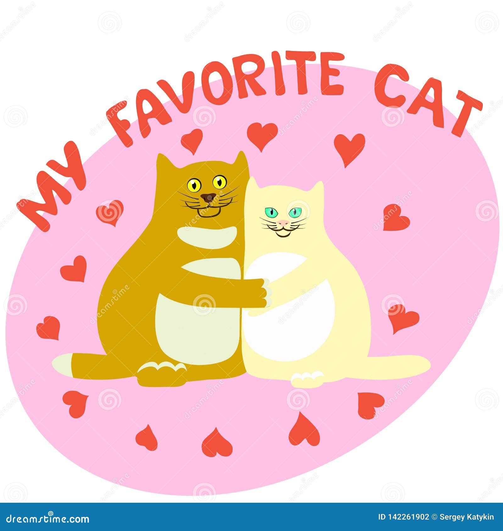 My Favorite Cat. the Image of the Idea Stock Vector - Illustration of ...
