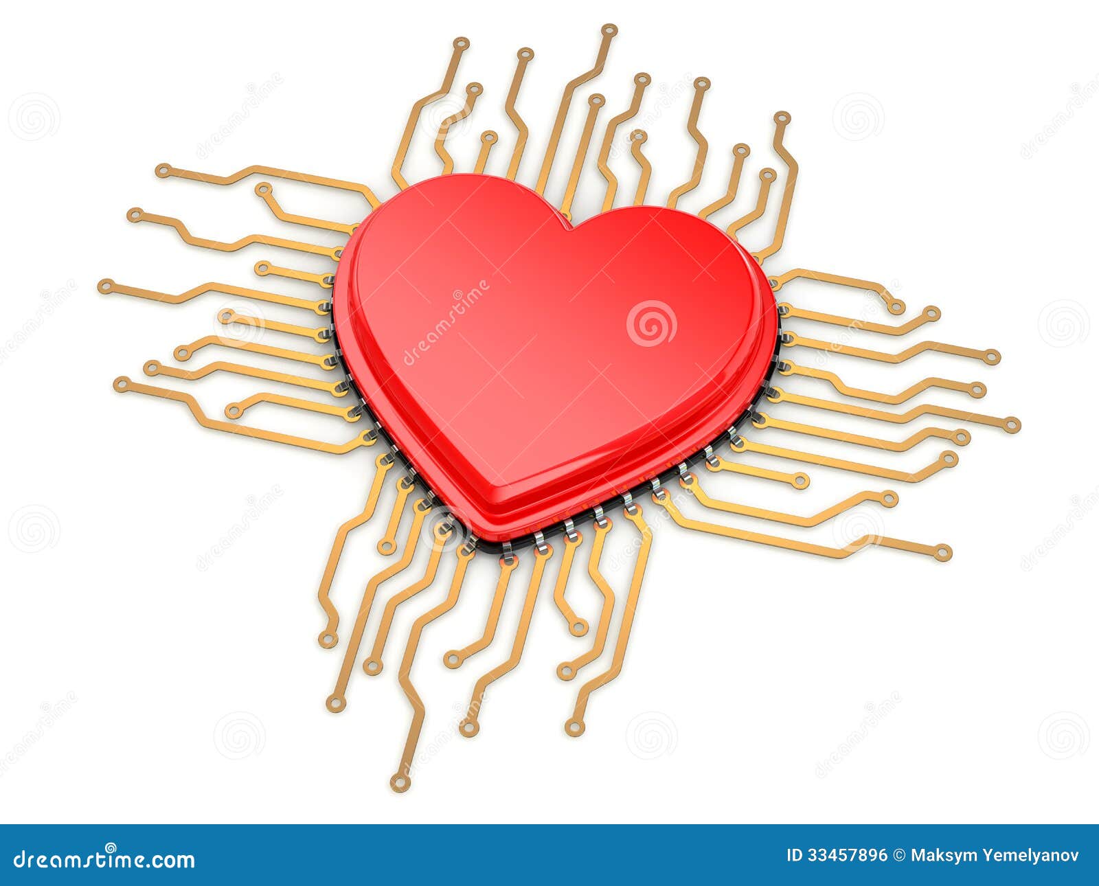 My Favorite Processor. Cpu As Heart Stock Illustration - Illustration ...