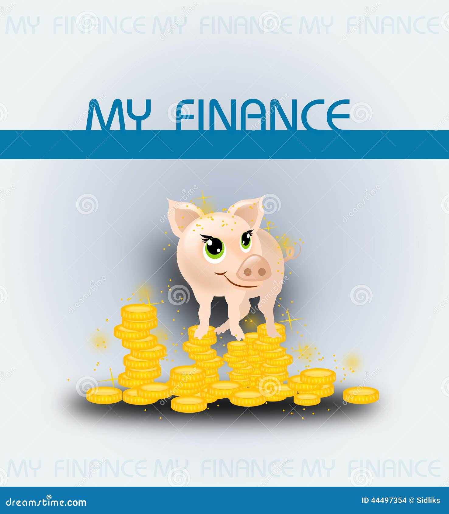 My Finance Pig stock illustration. Illustration of finance - 44497354