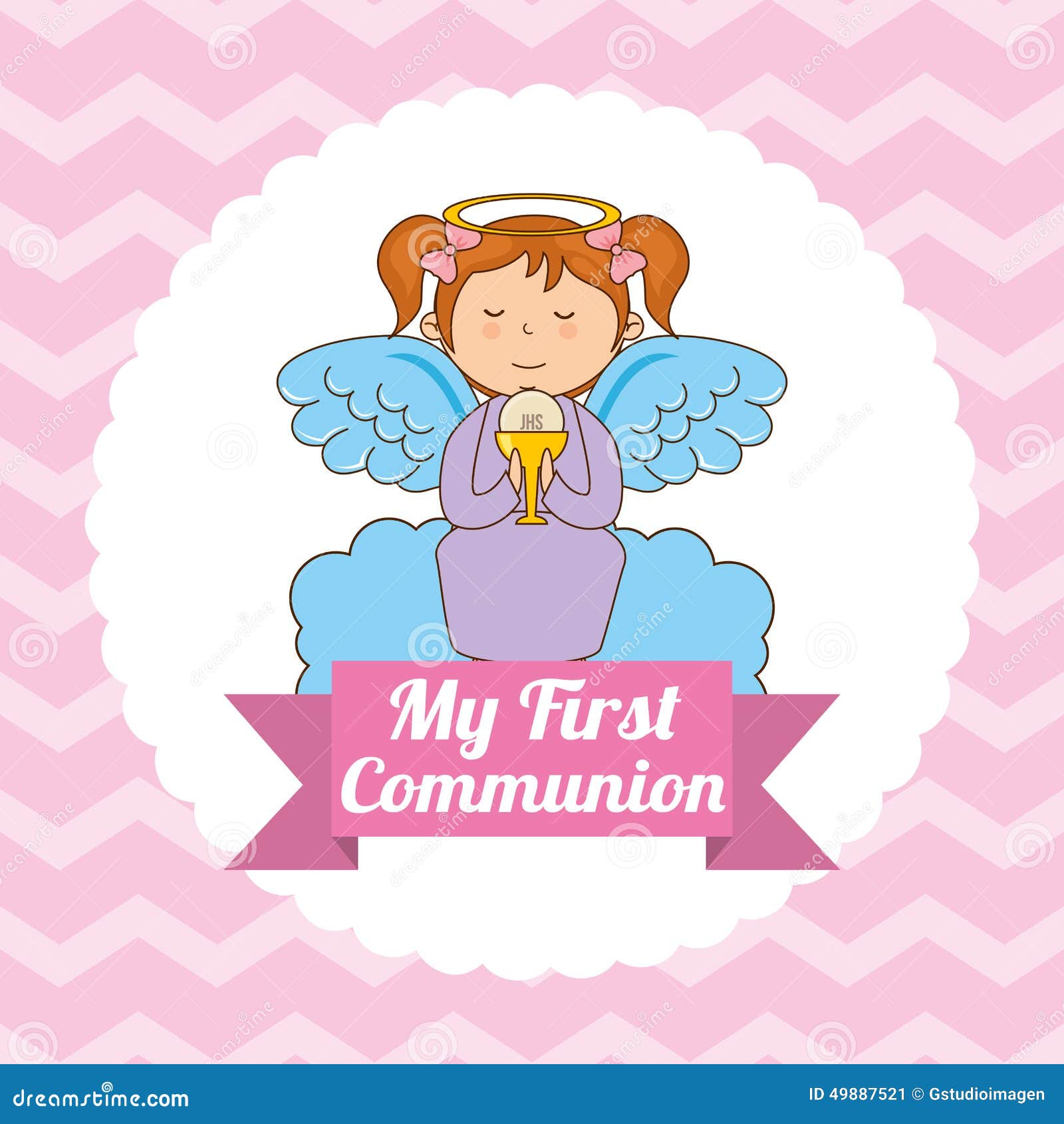 My first communion stock vector. Illustration of angel - 49887521