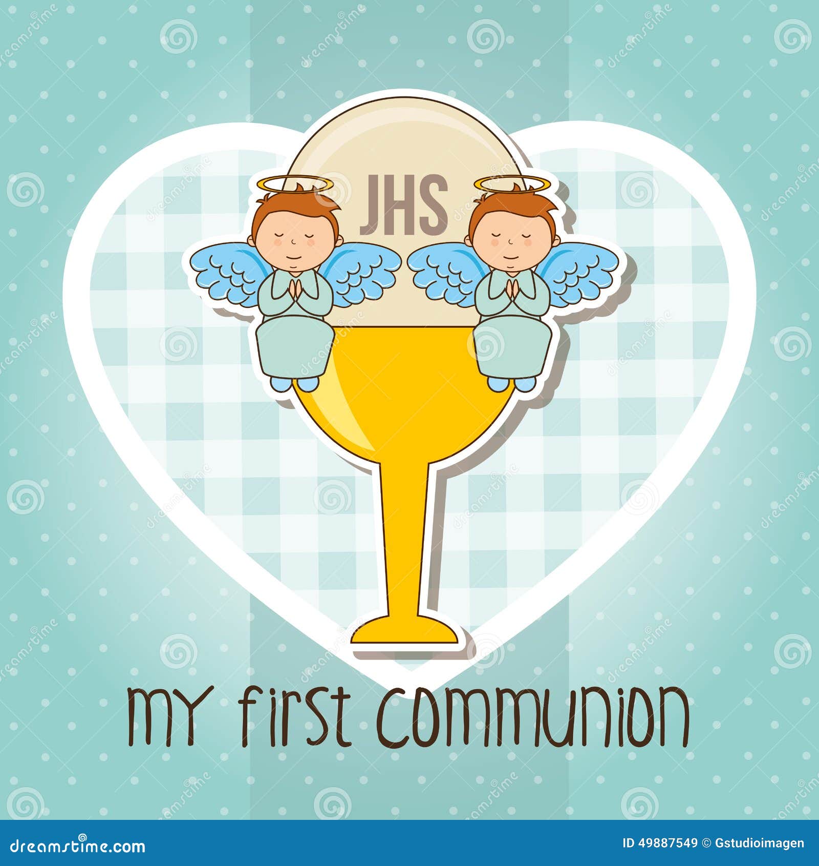 My first communion stock vector. Illustration of vector - 49887549