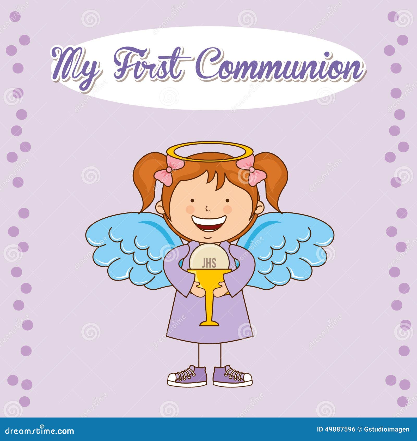 My first communion stock vector. Illustration of graphic - 49887596