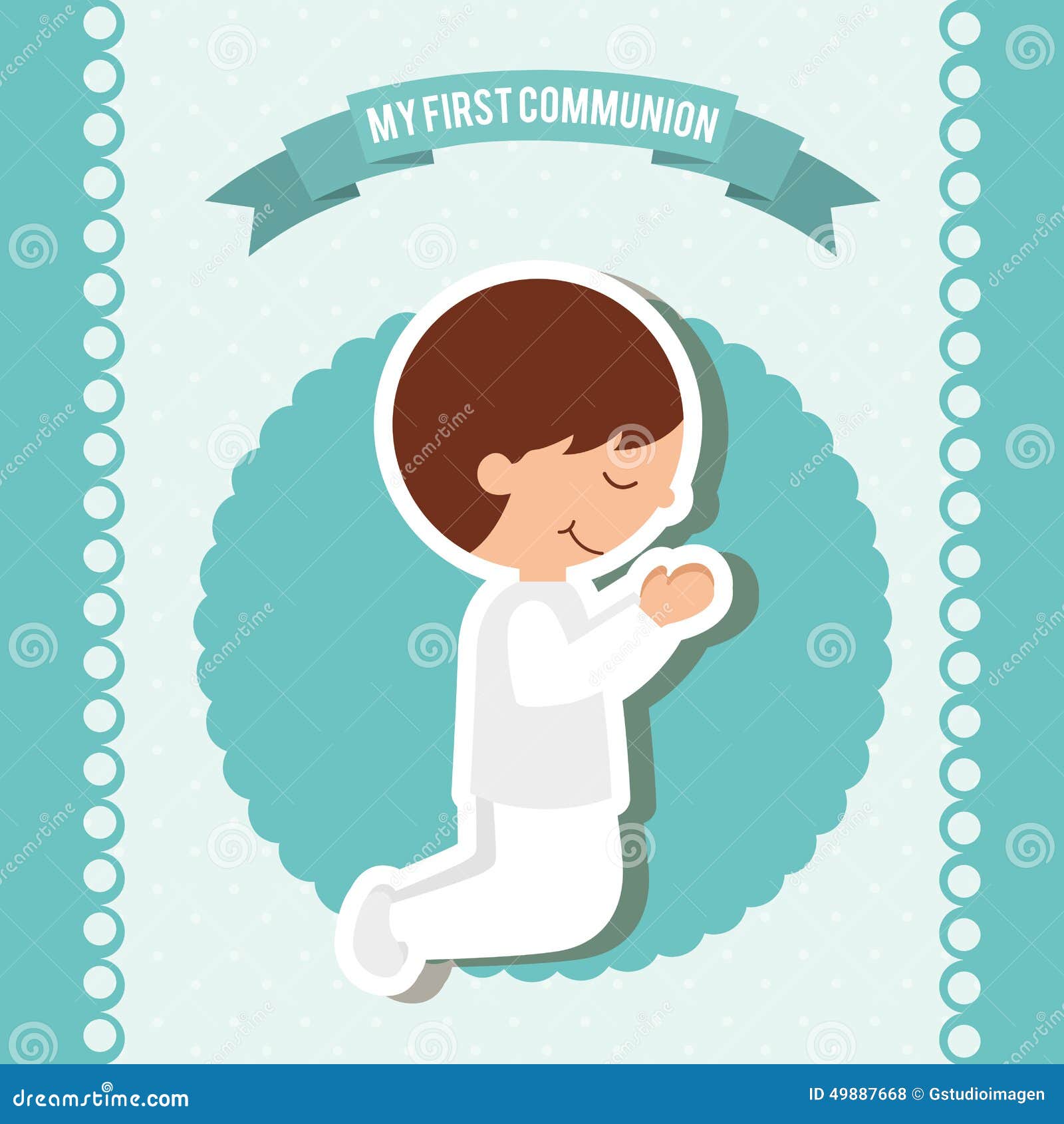 My first communion stock vector. Illustration of catholic - 49887668