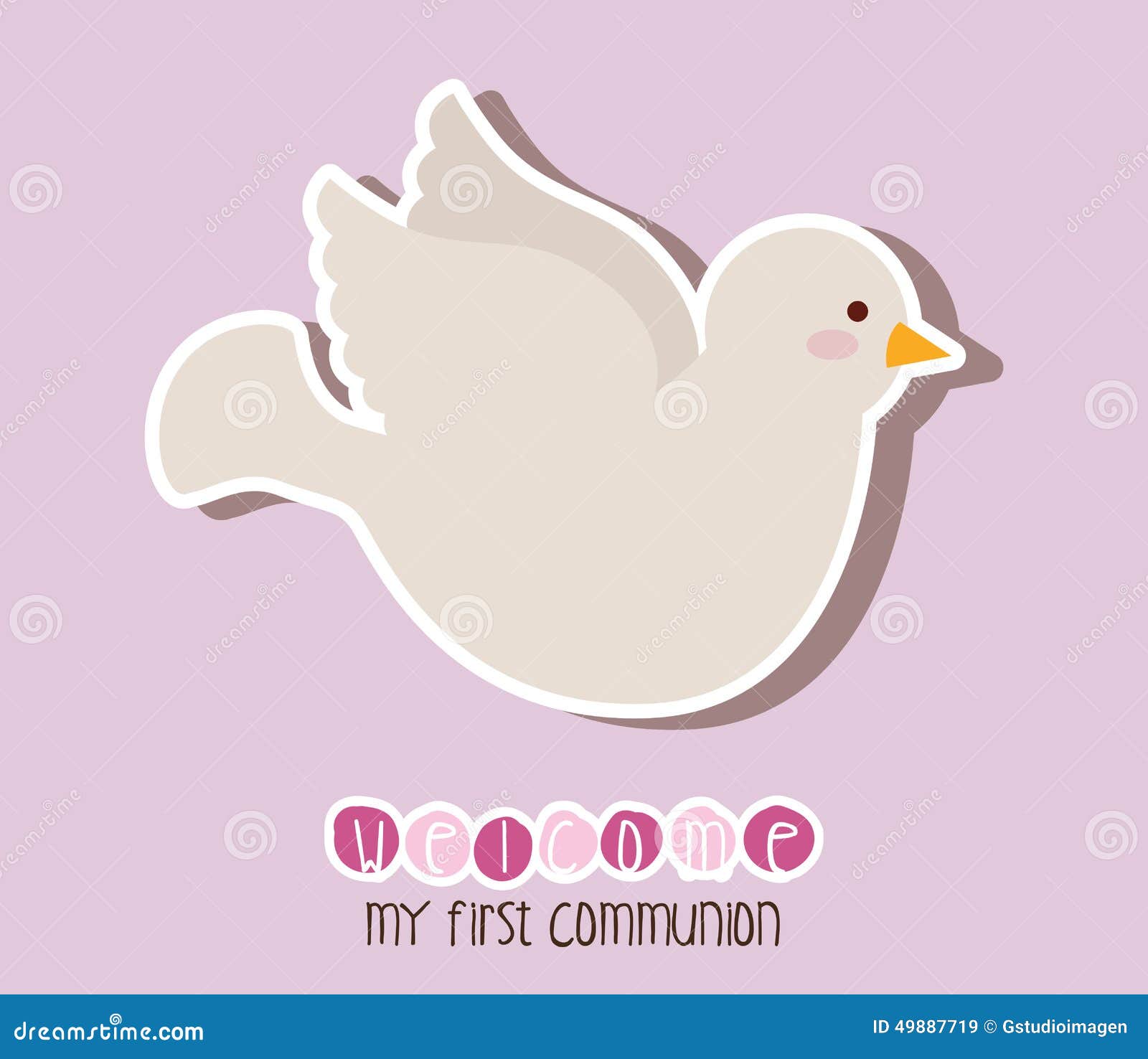 My first communion stock vector. Illustration of bird - 49887719