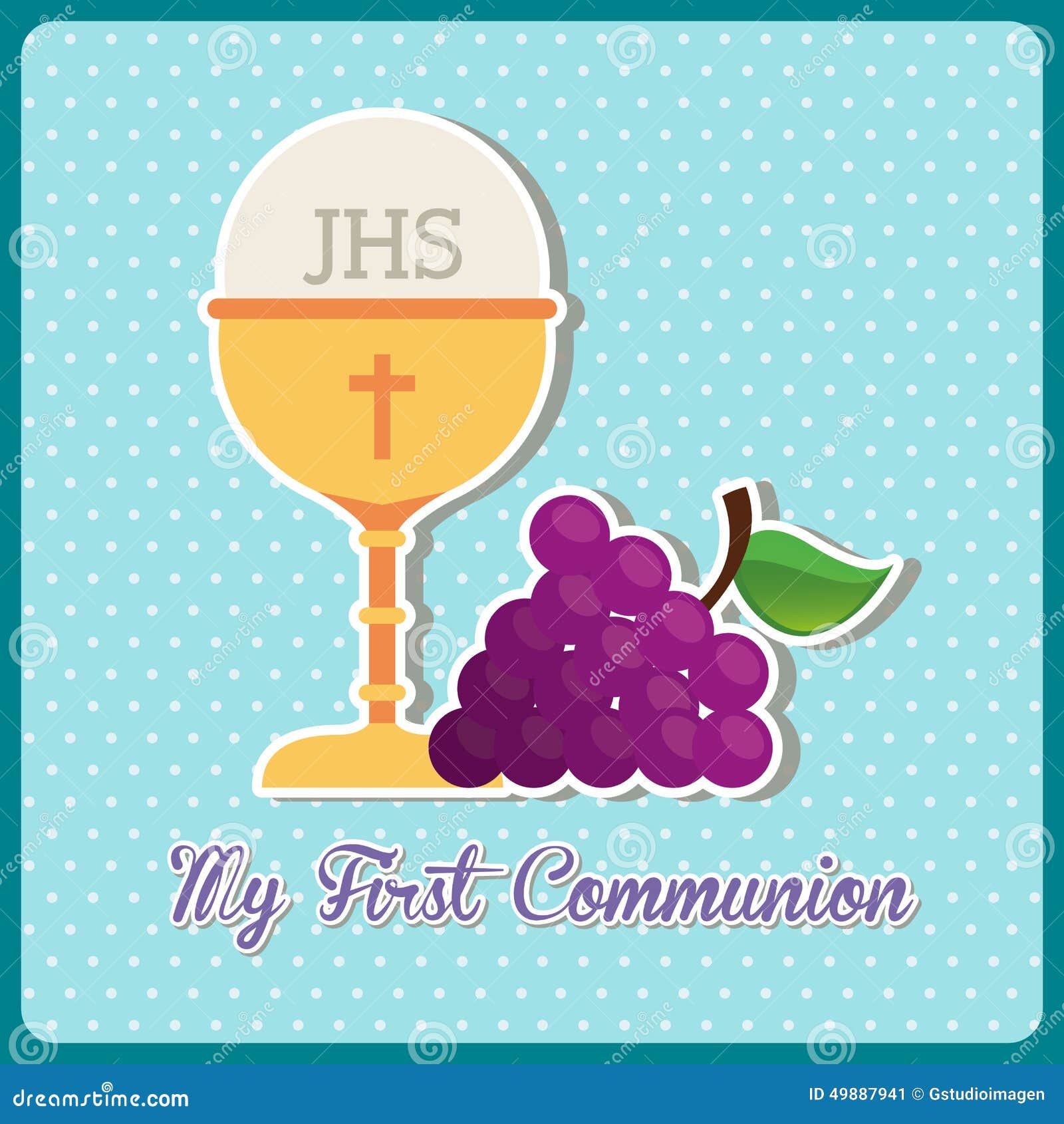 My first communion stock vector. Illustration of vector - 49887941