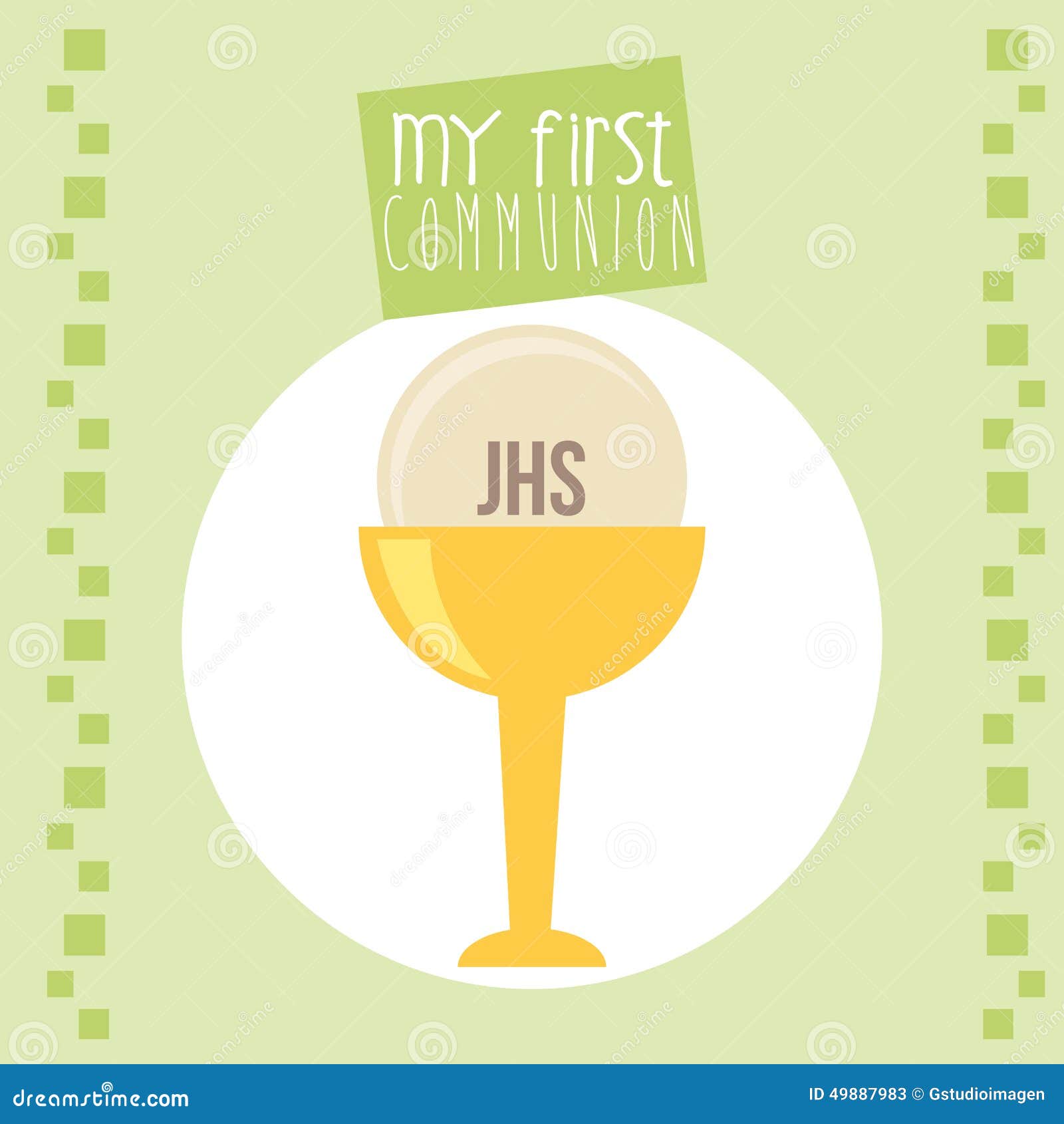 My first communion stock vector. Illustration of gold - 49887983