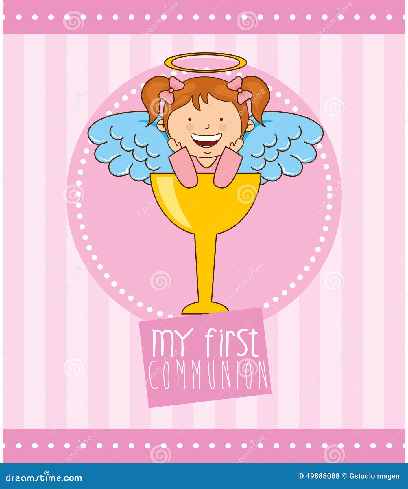 My first communion stock vector. Illustration of welcome - 49888088