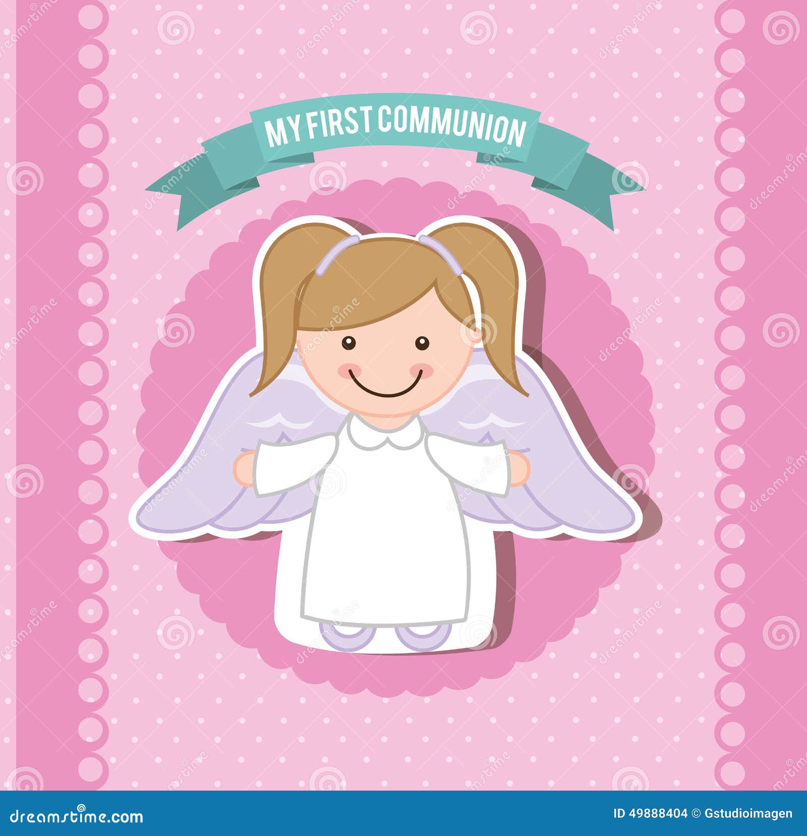 My first communion stock vector. Illustration of angel - 49888404
