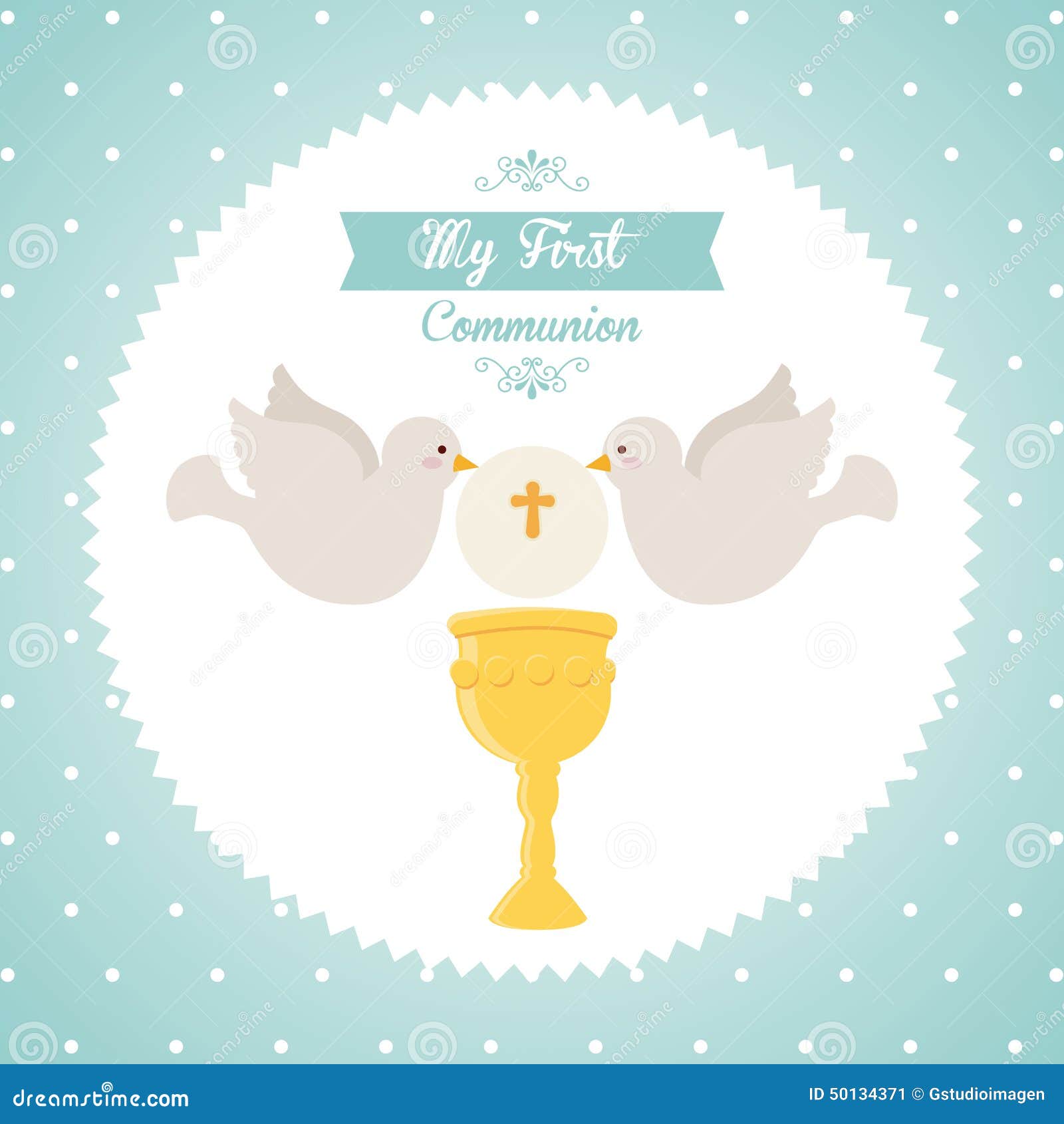 My first communion stock vector. Illustration of invitation - 50134371