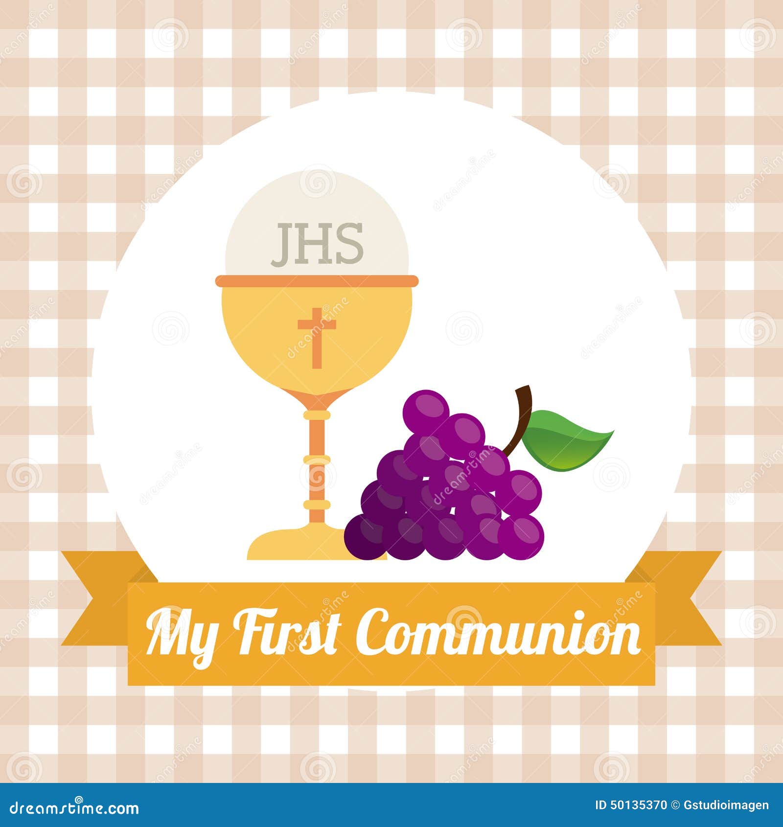 My first communion stock vector. Illustration of reminder - 50135370