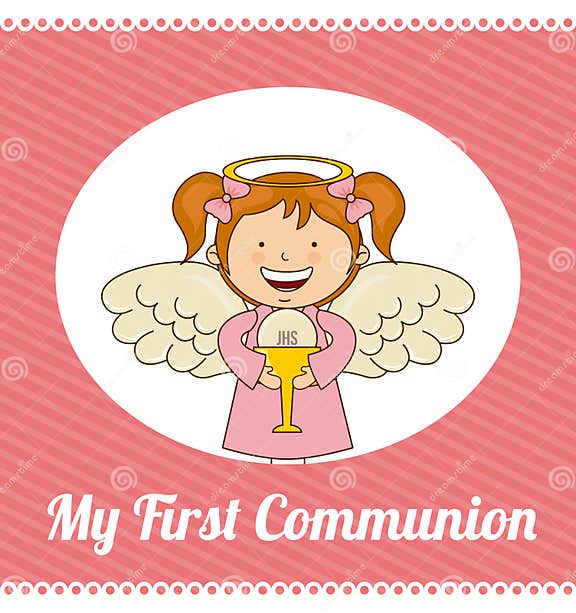 My first communion stock vector. Illustration of angel - 50135381