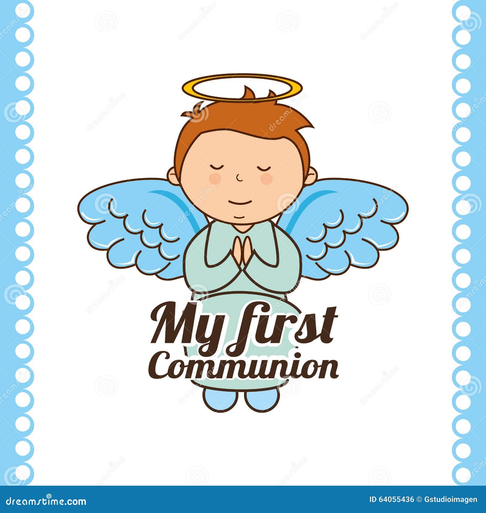 My first communion design stock vector. Illustration of christening ...