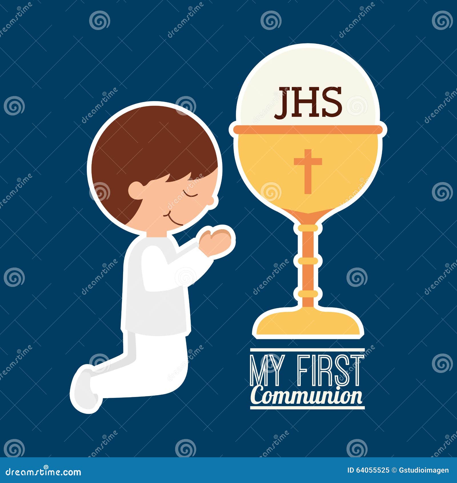 My first communion design stock vector. Illustration of chalice - 64055525