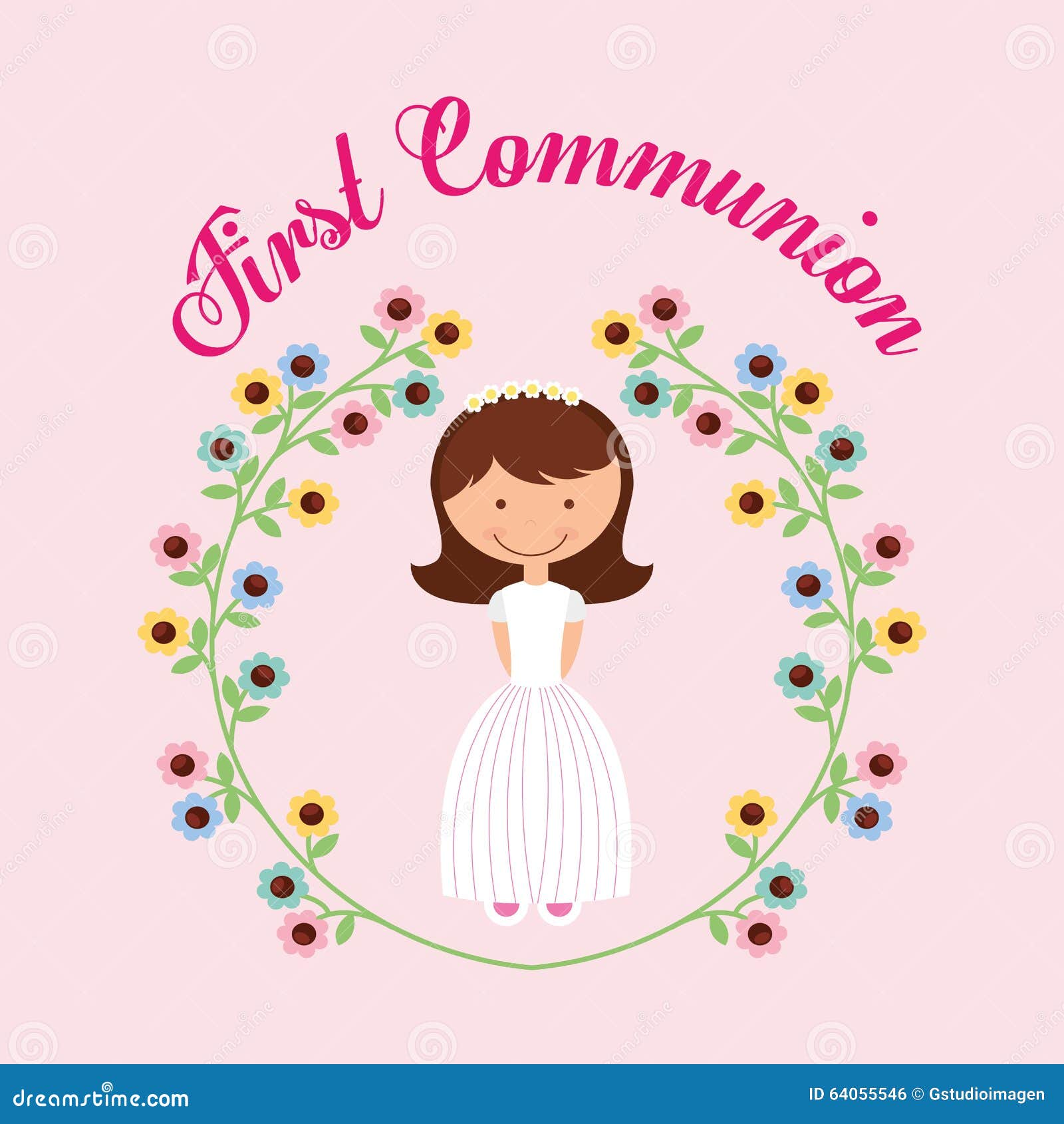 My first communion design stock vector. Illustration of vector - 64055546