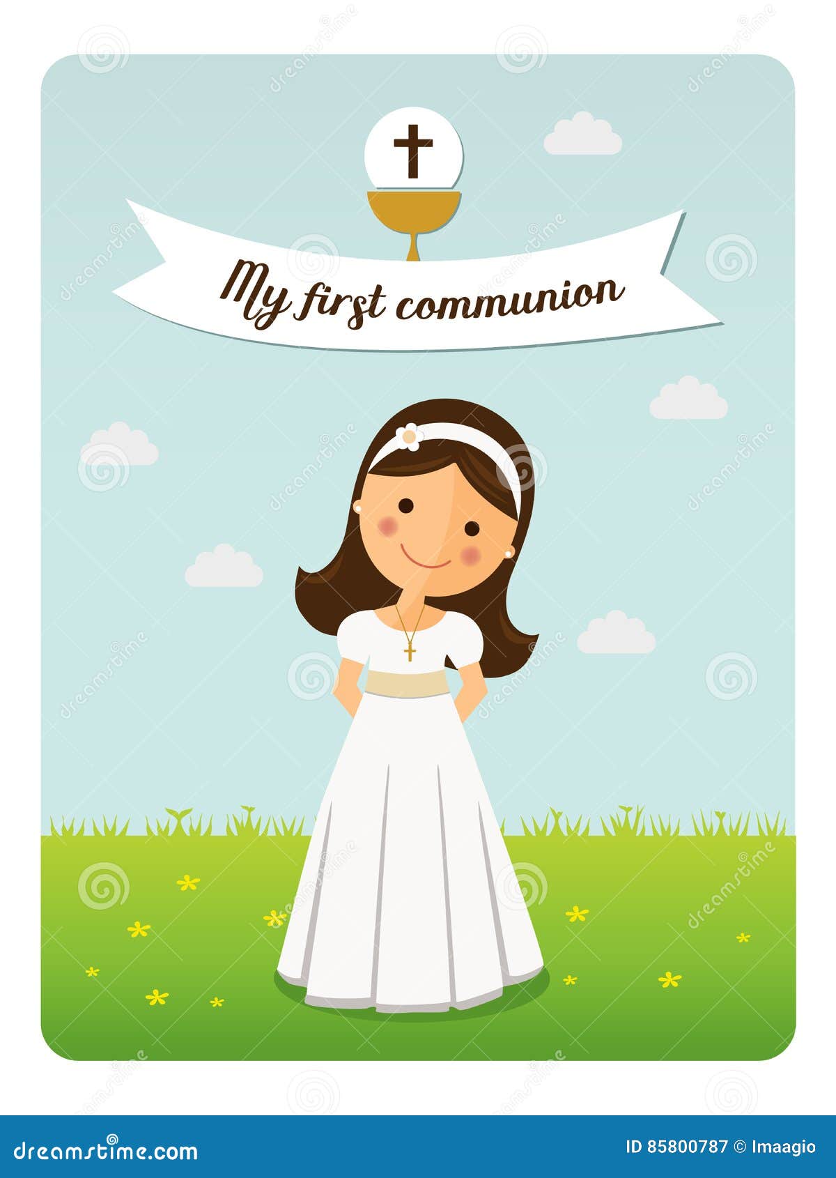 My First Communion Reminder Stock Vector - Illustration of graphic ...