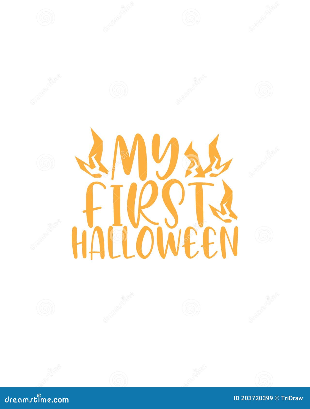 My First Halloween. Hand Drawn Typography Poster Design Stock Vector ...