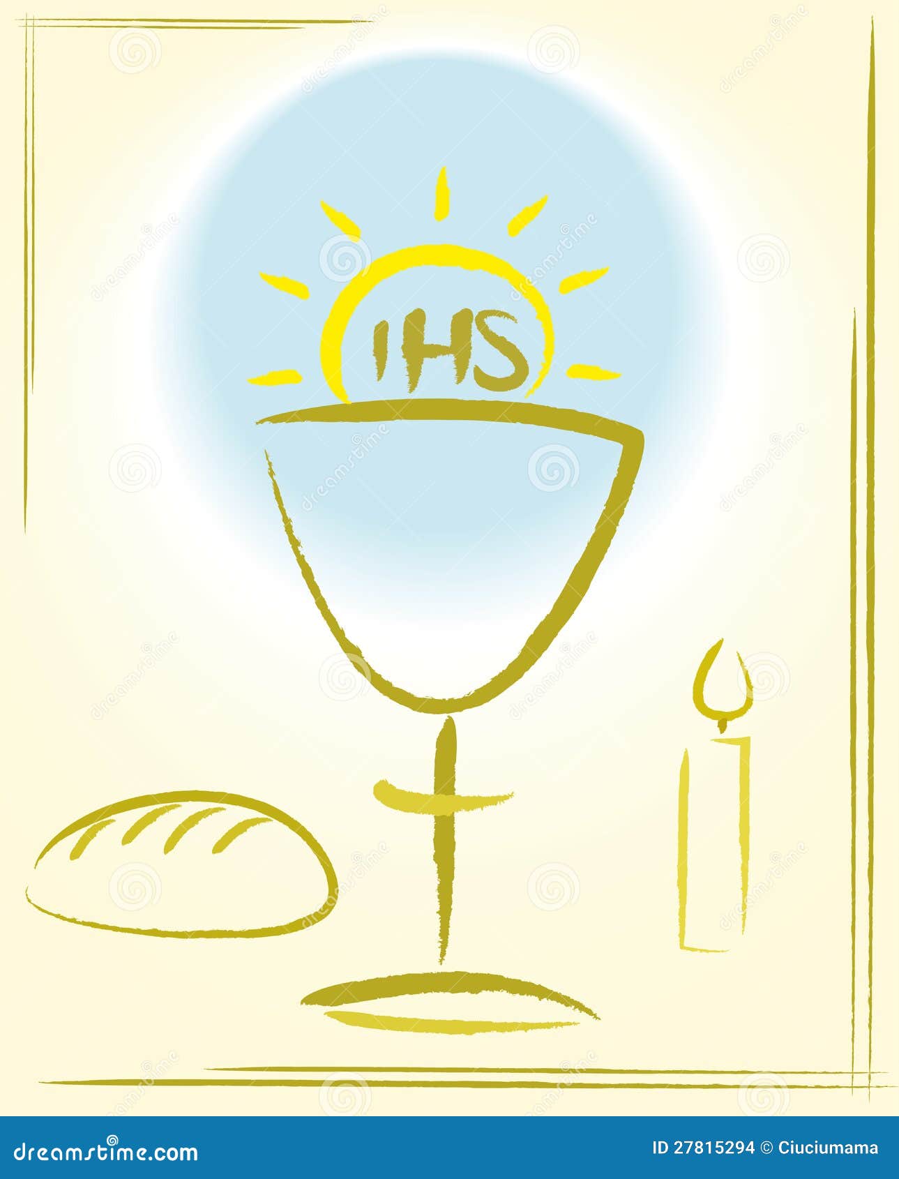 My First Holy Communion - Background Stock Vector - Illustration of ...